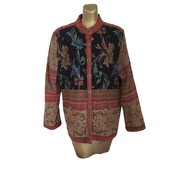 Sag Harbor | Jackets & Coats | Sag Harbor Tapestry Paisley Embroidered ...